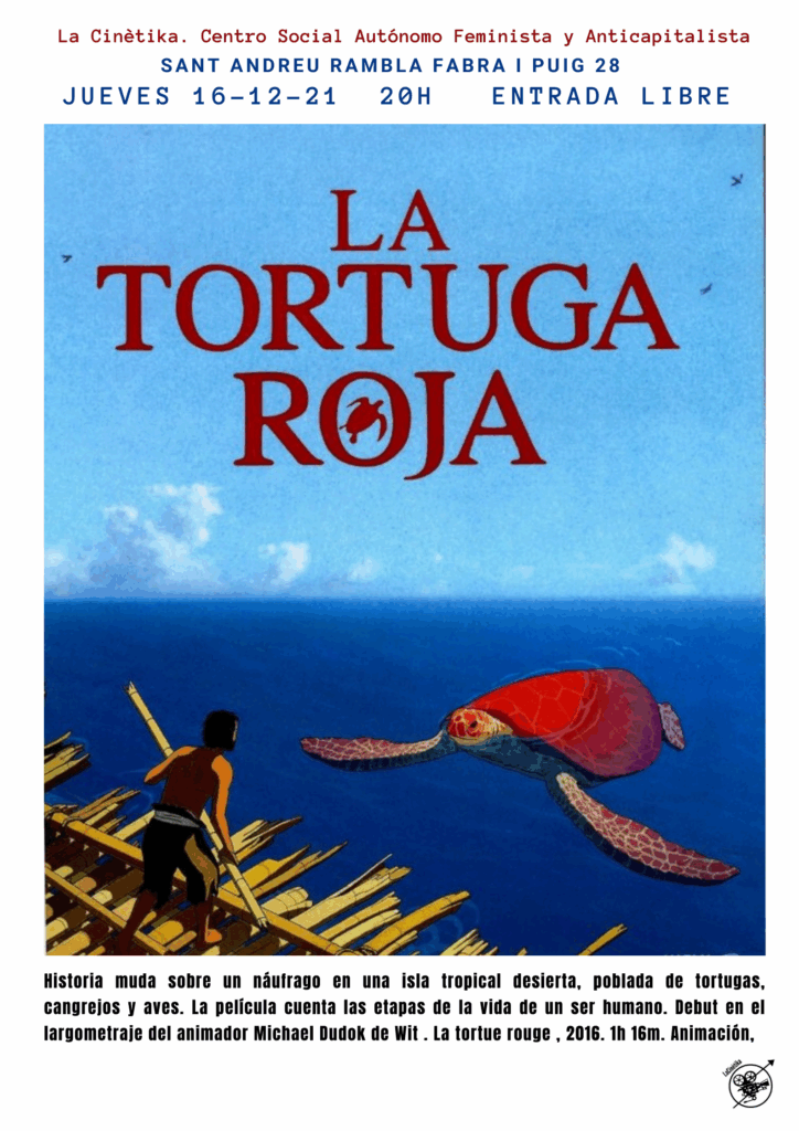 Cinema dijous 16-12-21 a les 20h – La tortuga roja (2016) – La Cinètika