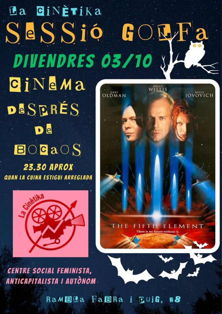 Això és avui: 3/10/25 Sessions Golfes de La Cinètika projectarem The ...