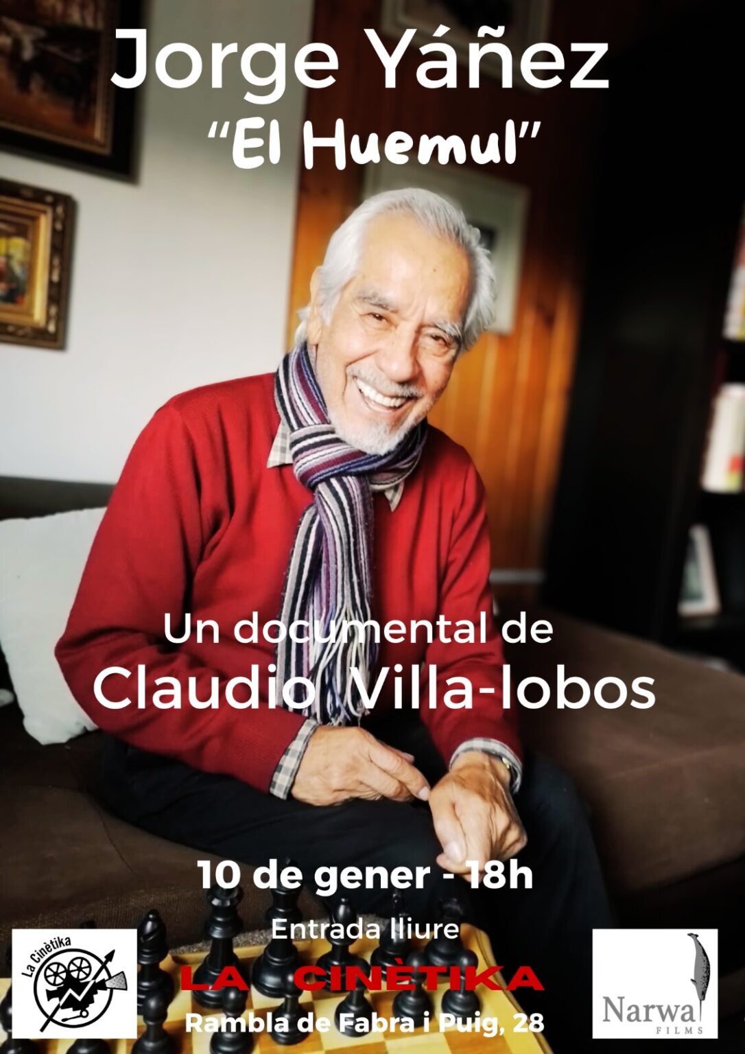 10/01/26 projecció del documental Jorge Yáñez » EL Huemul». Dir Claudio ...